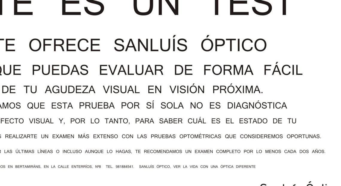 Test de Visión Cercana