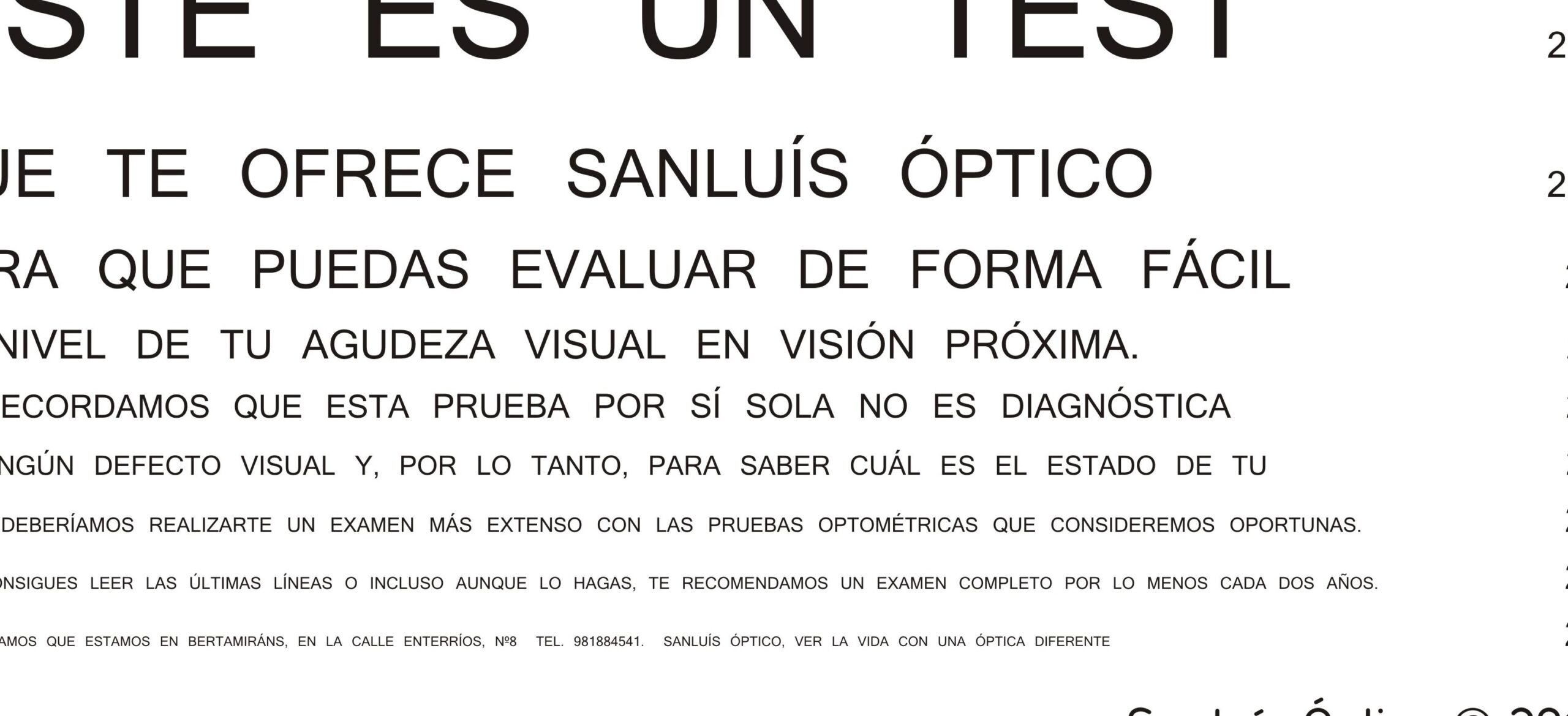 Test de Visión Cercana